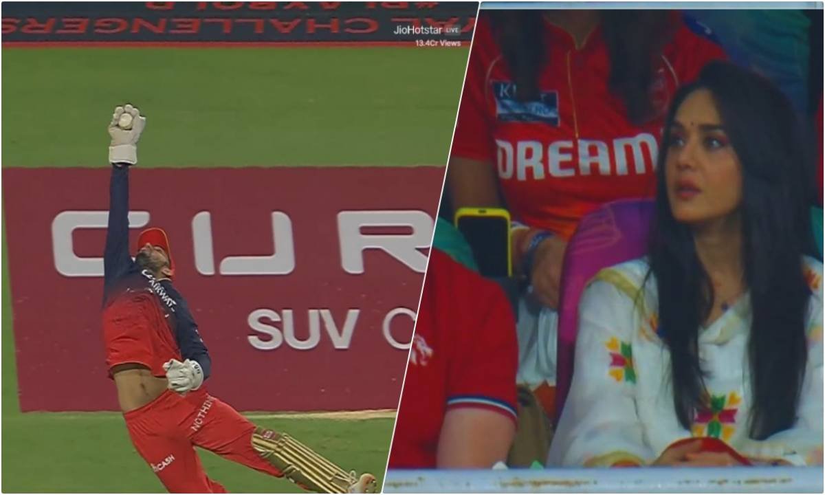 Watch: Jitesh Sharma’s Stunning Catch Triggers PBKS Collapse to 101!