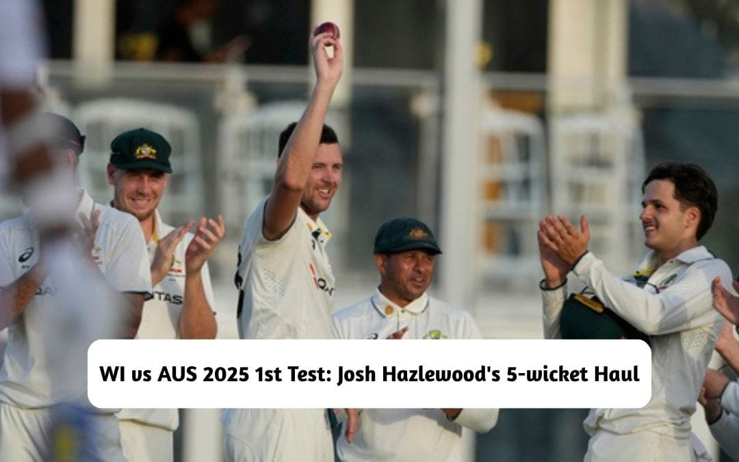 WI vs AUS 2025 1st Test: Josh Hazlewood's 5-wicket Haul Leads Australia ...