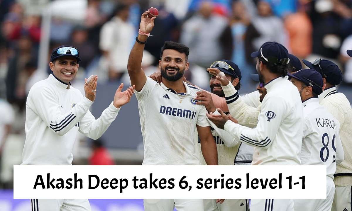 IND vs ENG 2nd Test: Akash Deep’s Fifer Seals 336-Run Win, Series Level 1-1