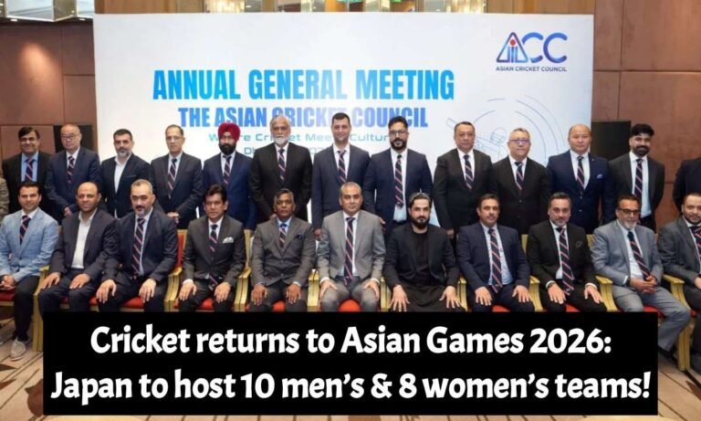 BREAKING: Cricket Confirmed for Asian Games 2026 with 10 Men’s & 8 ...