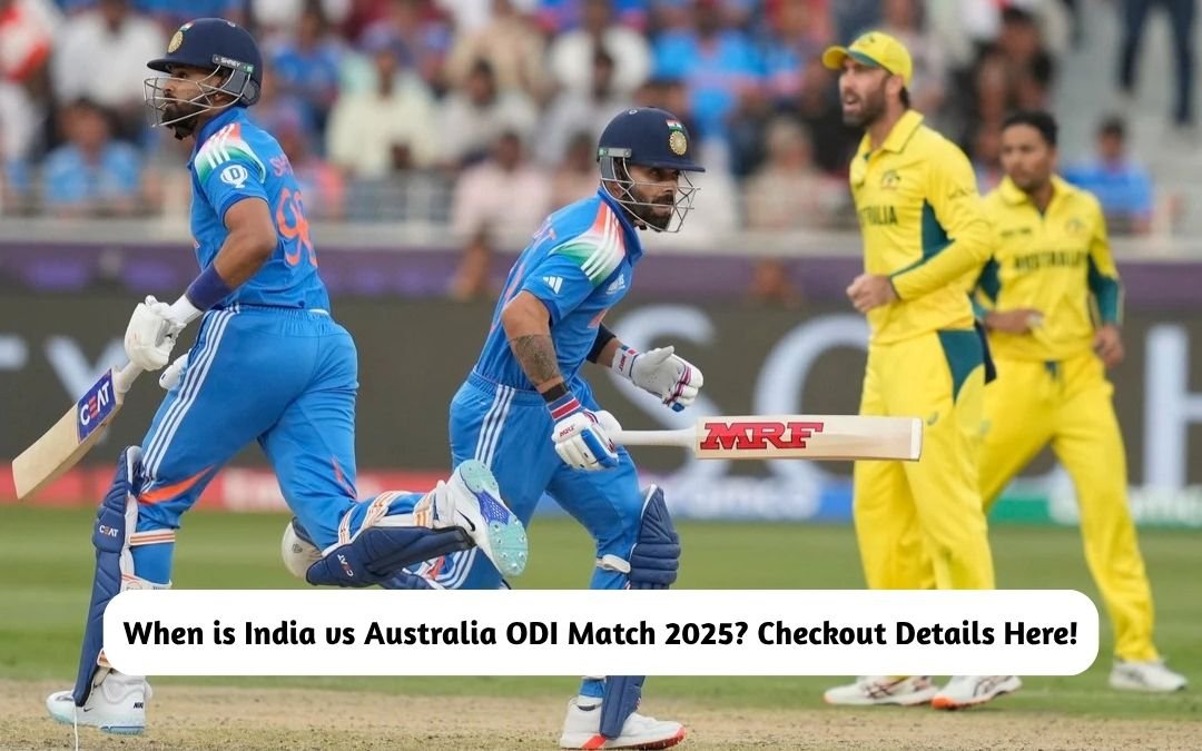 When is India vs Australia ODI Match 2025? Checkout Details Here ...