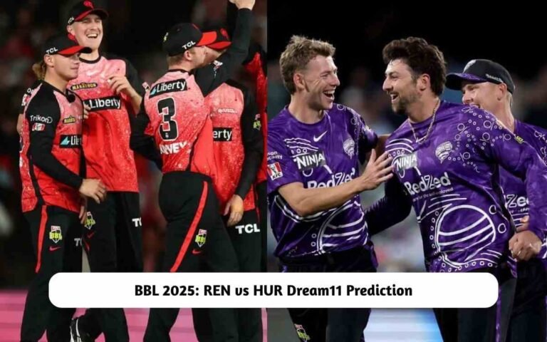 BBL 2025: REN vs HUR Dream11 Prediction Today Match 8, Pitch Report ...