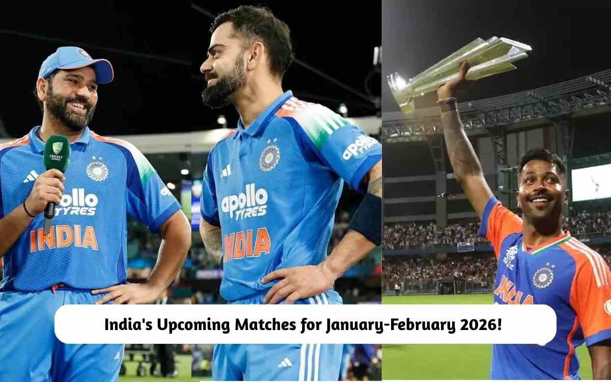 India's Upcoming Matches for January-February 2026! – crictrends.in