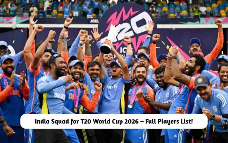 India Squad for T20 World Cup 2026 – Full Players List! – crictrends.in