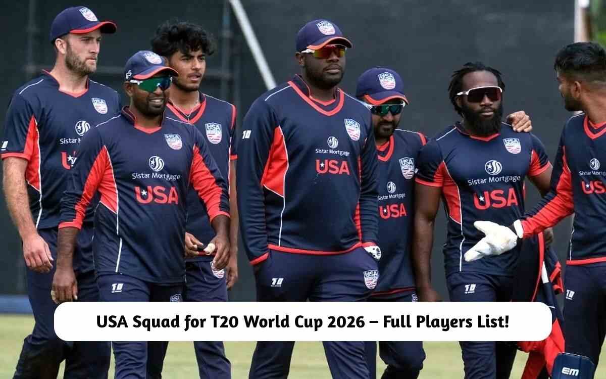 USA Squad for T20 World Cup 2026 – Full Players List!