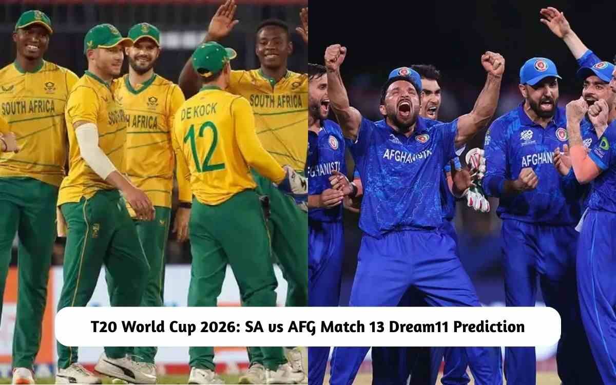 T20 World Cup 2026: SA vs AFG Dream11 Prediction Today Match 13, Pitch ...