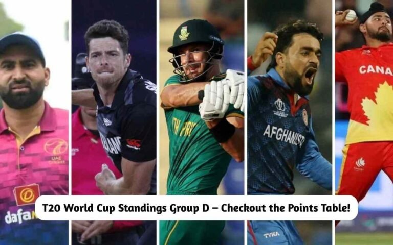 T20 World Cup Standings Group D – Checkout the Points Table Here ...